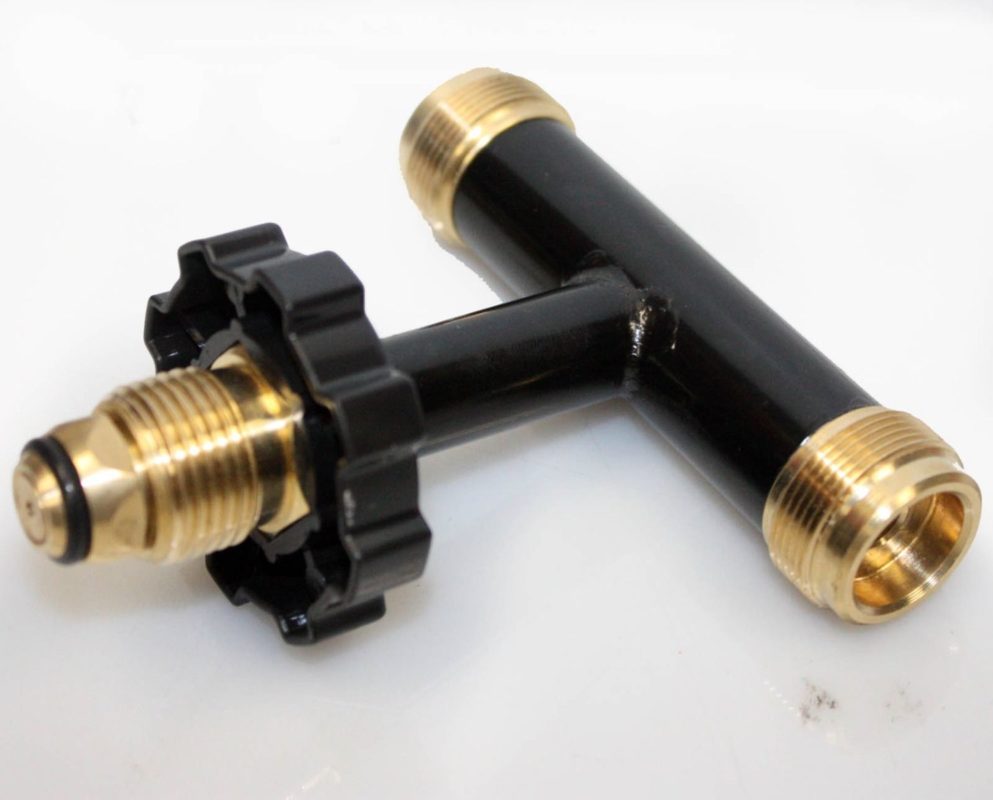 Propane Tee Connects Two Appliances To Refillable Propane Tank ...