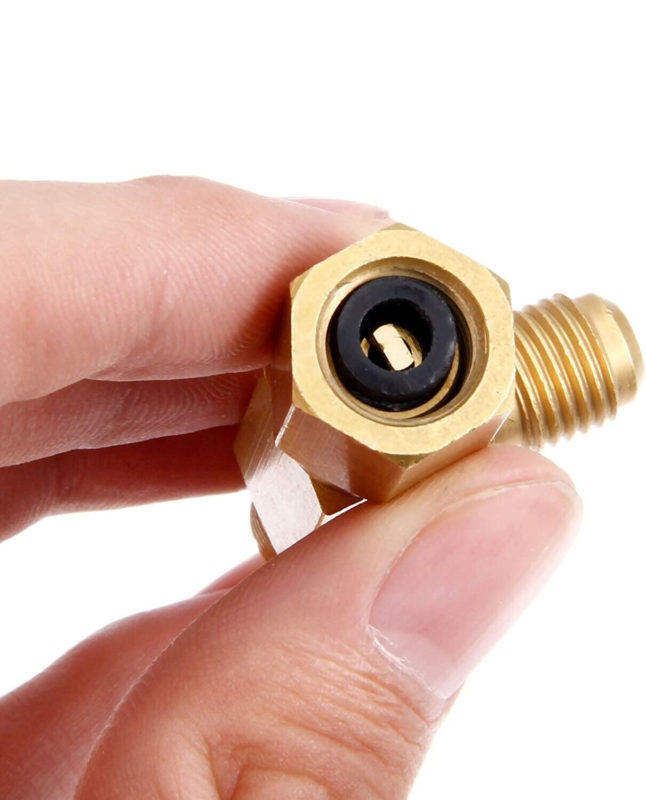 Refrigerant Quick Coupler Access Tee Split Connector 1/4'' Valves Core ...